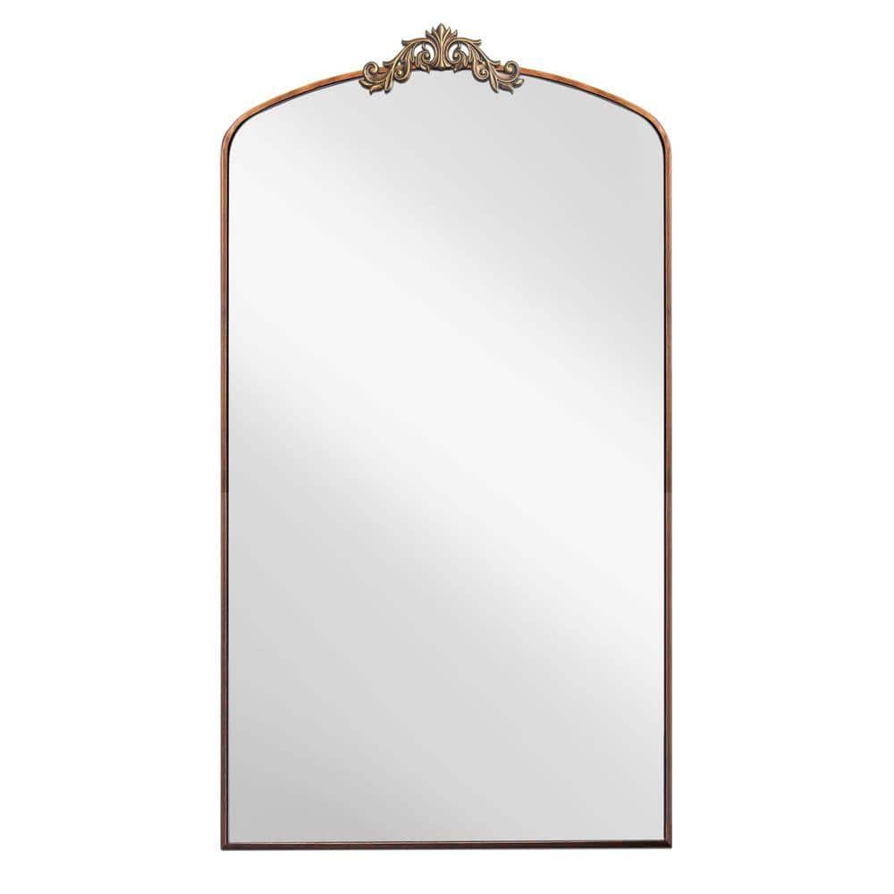 PRIMROSE CARNATION LLC Antique Bronze 36 in. W x 67 in. H Ornate Arched ...