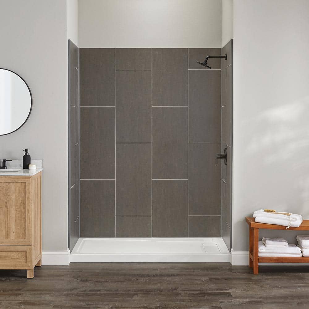 Glacier Bay 60 in. x 32 in. x 78 in. Four Piece Glue-Up Alcove Shower ...