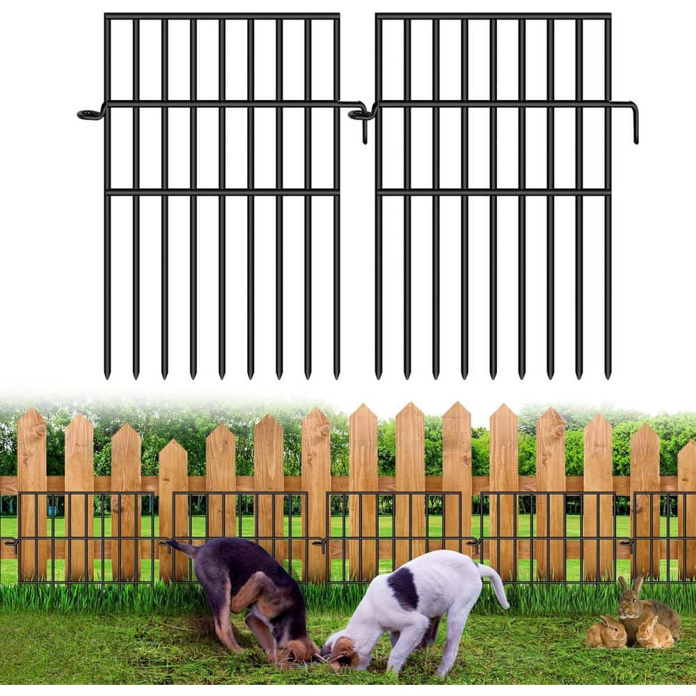Justincity 17 in. Outdoor Animal Barrier Fence Panel with 1. 25in Spike ...