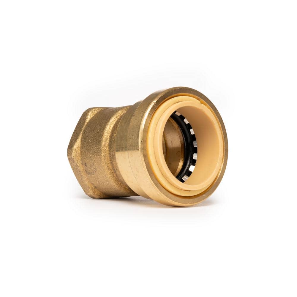 QUICKFITTING 1 in. Push-to-Connect x FNPT (Female Thread) Brass Adapter ...
