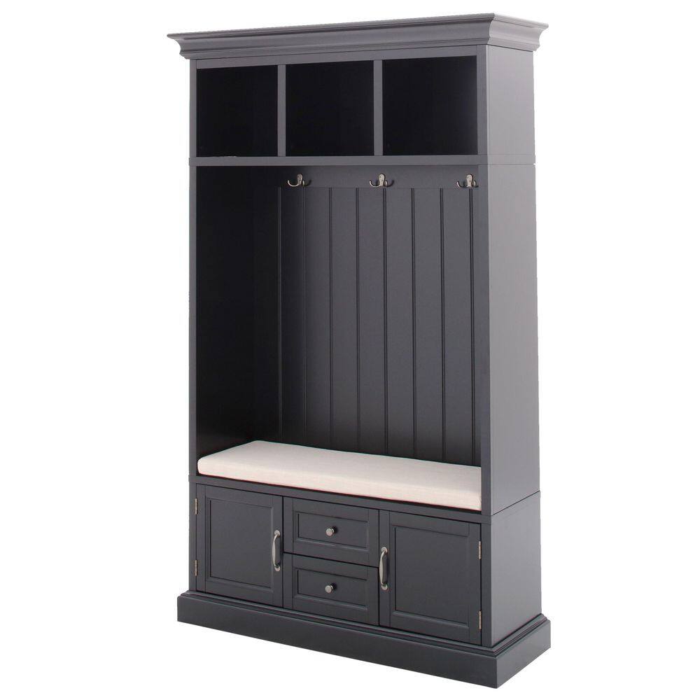 Home Decorators Collection Royce Black 49 in. Hall Tree SK19075R1-BK ...