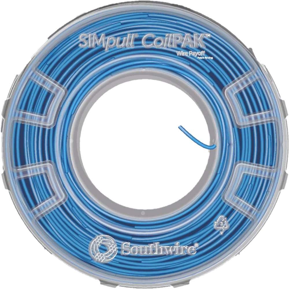 Southwire 1000 ft. Blue 12/1 STR CU Mini CoilPAK SIMpull THHN Wire ...