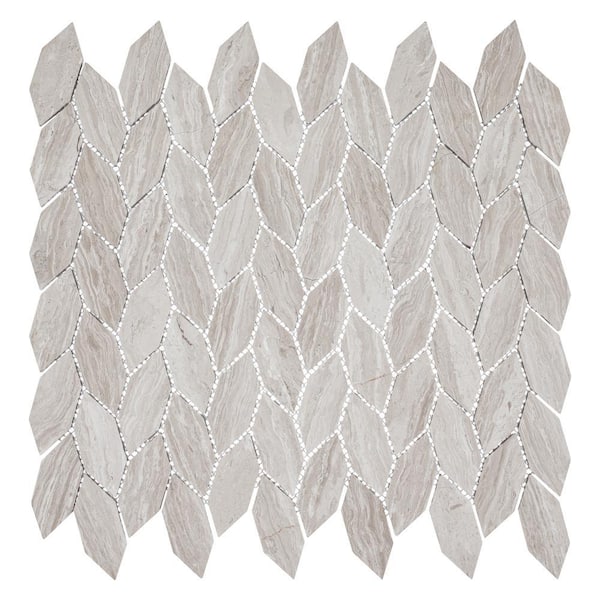 ANDOVA Channing Clai Elongated Hex Tan 12 in. x 12 in. Smooth Natural ...