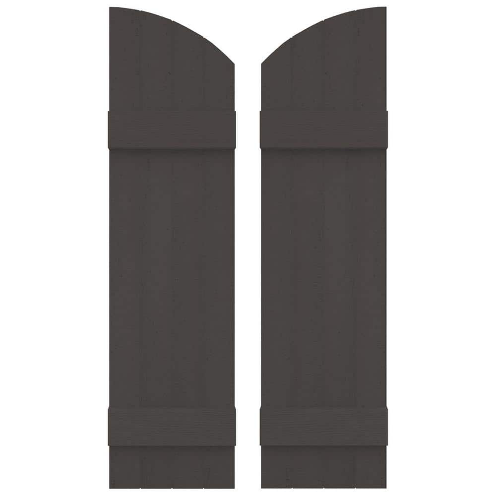 Builders Edge 14 in. W x 53 in. H Vinyl Exterior Arch Top Joined Board ...