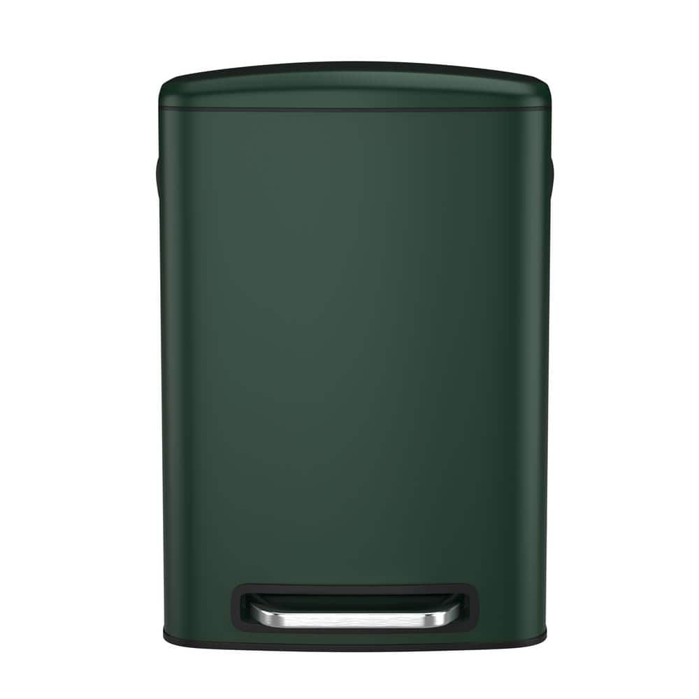 cadeninc 50L/13.2 Gal. Green Stainless Steel Kitchen/Bathroom Foot ...