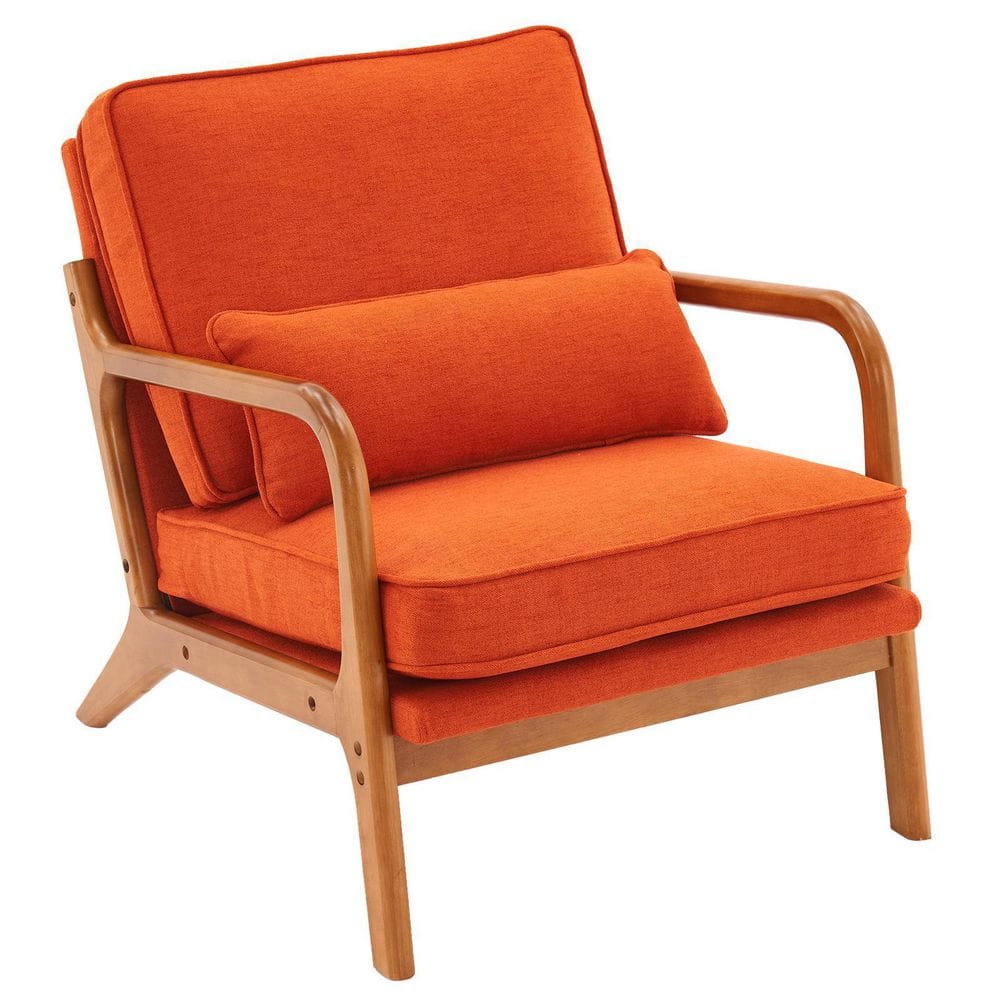 Outopee Orange Upholstered Lounge Chair Arm Chair Single 303031709035 ...