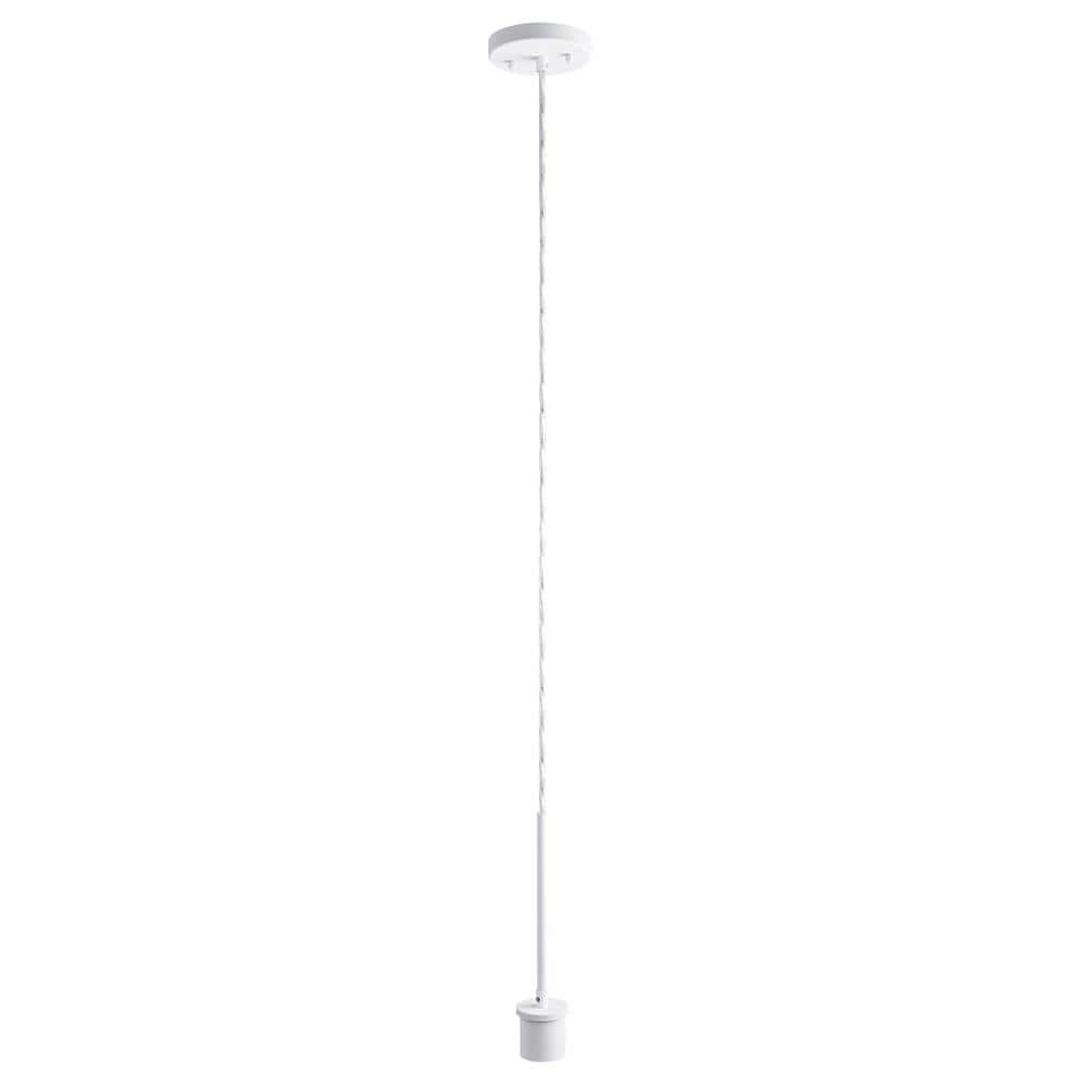 PRIVATE BRAND UNBRANDED White Pendant Light Kit with Partial Metal Rod ...