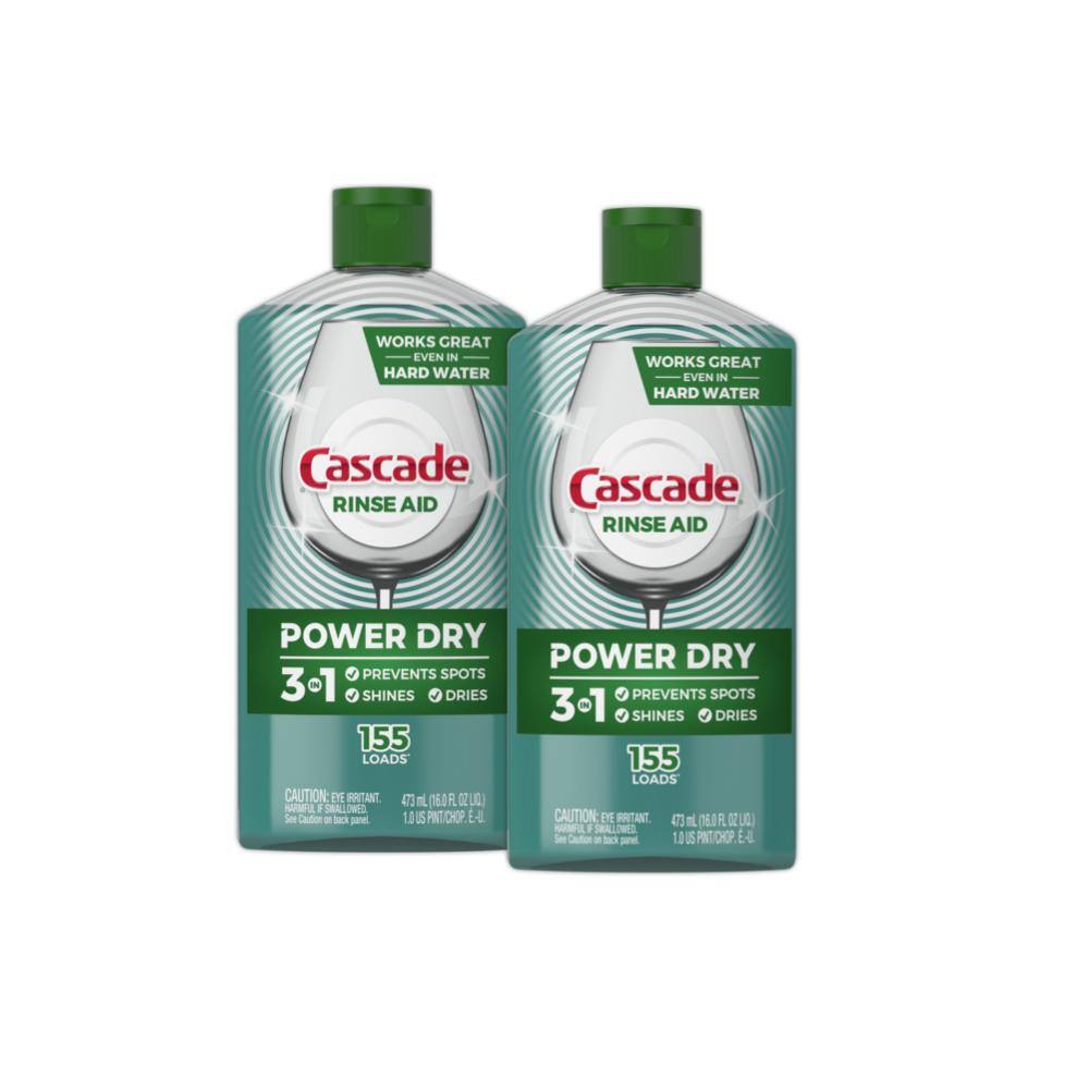 Cascade Platinum 16 oz. Power Dry Dishwasher Machine Rinse Aid 155 ...