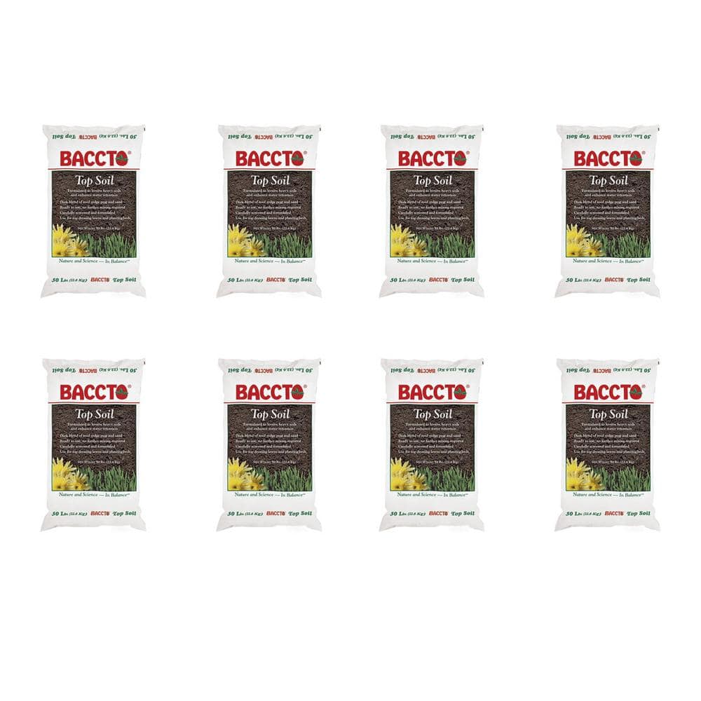 BACCTO 50 lbs. Topsoil with Reed Sedge, Peat and Sand (8-Pack) 8 x ...