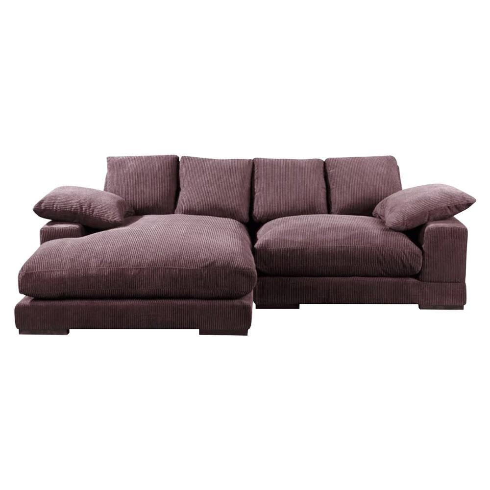 Monland 106 in. Wide Square Arm Polyester Fabric L-Shaped Sofa ...