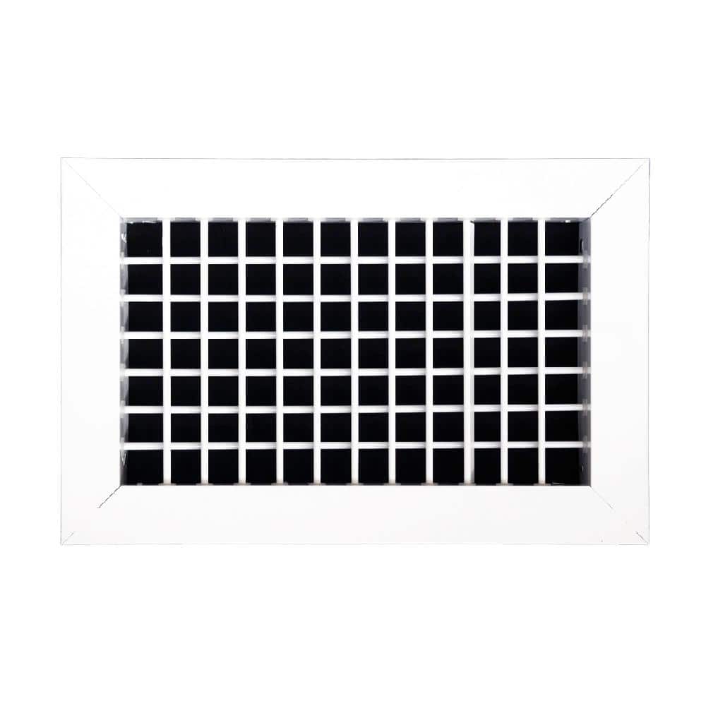 ACLAMINAIRE 10 in. x 6 in. Aluminum Adjustable Double Fin Wall Register ...