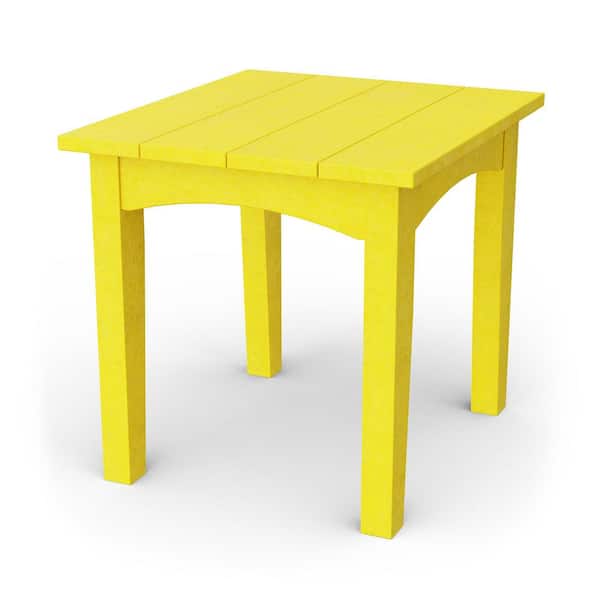 Wildridge Heritage Lemon Yellow HDPE Plastic Outdoor Deep Seating End Table LCC-136-LY - The ...