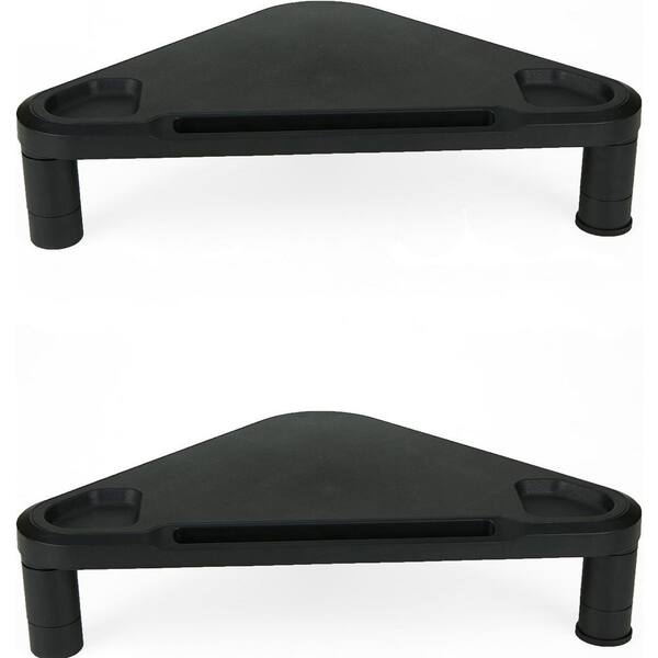 Mind Reader Monitor Stand Riser for Monitors and Laptops, Black (2-Pack ...