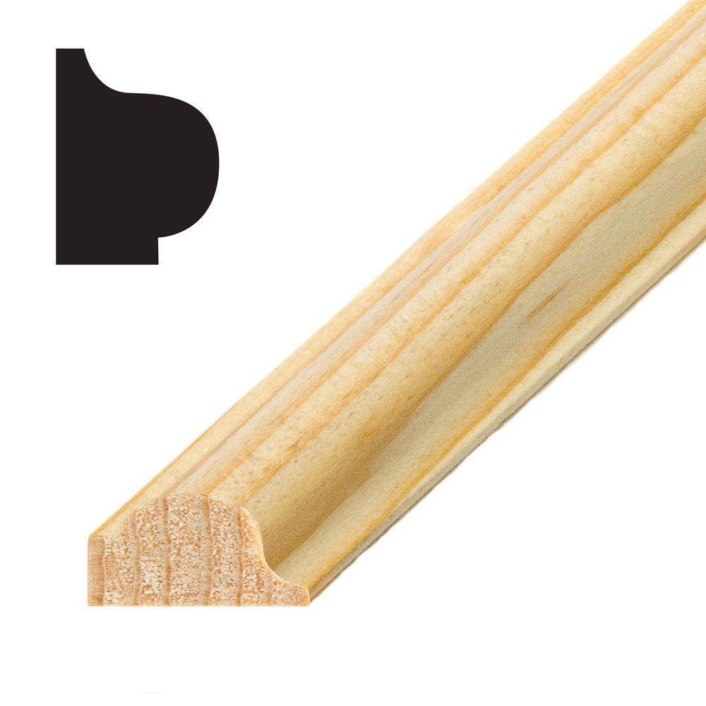 Builders Choice OP 172 9/16 in. x 3/4 in. Pine Base Cap Moulding ...