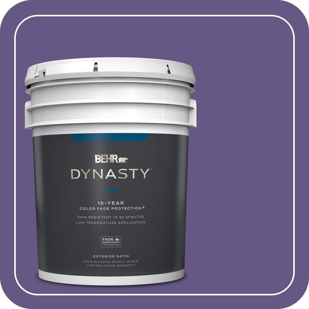 BEHR DYNASTY 5 gal. #640B-7 Berry Jam Satin Enamel Exterior Stain ...