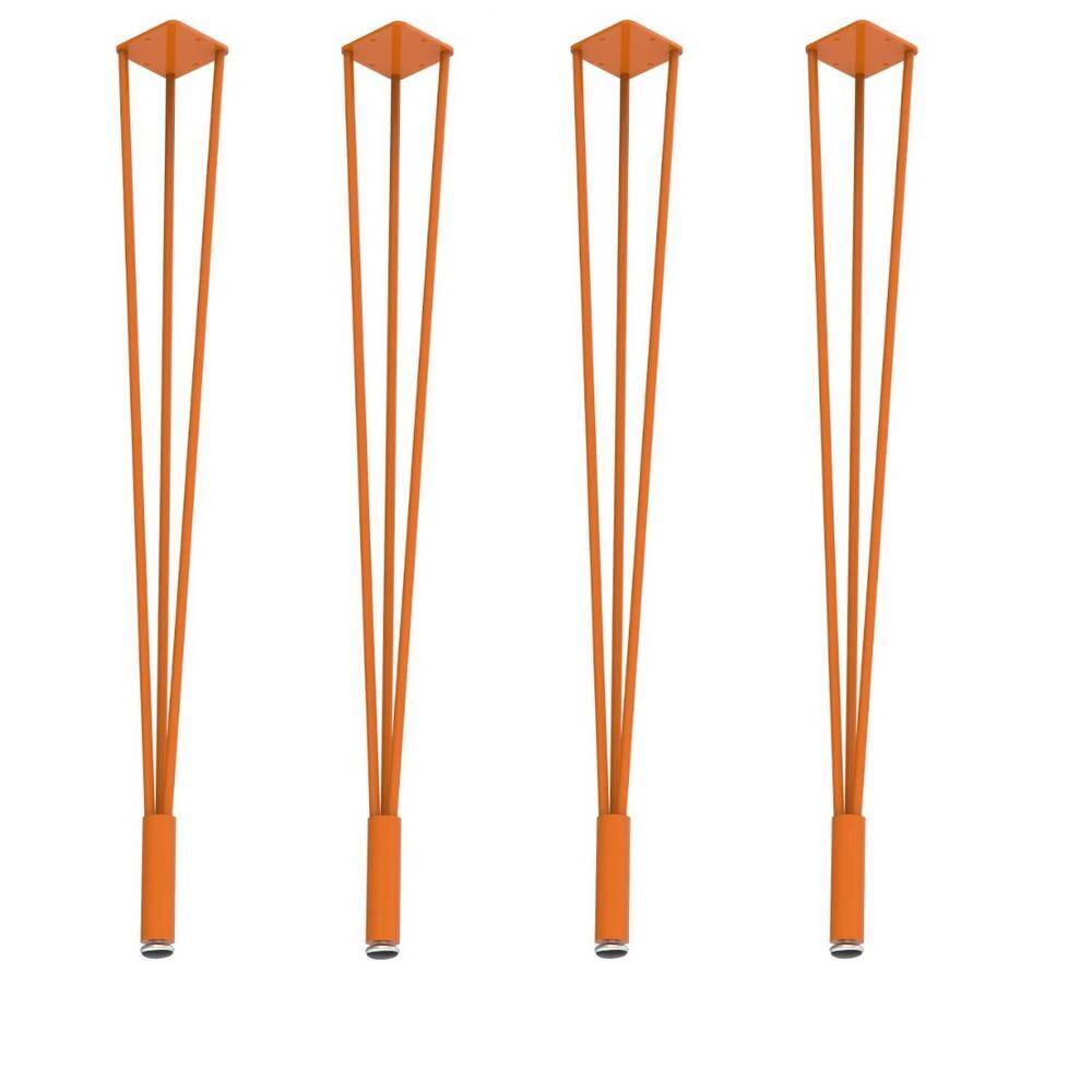 Kingsman Hardware Kingsman 28-3/8 in. Orange Color Solid Steel Metal 3 ...