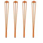 Kingsman Hardware Kingsman 28-3/8 in. Orange Color Solid Steel Metal 3 ...