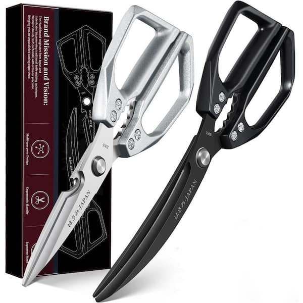 Wudkey Stainless Steel Kitchen Shears Set, Heavy Duty Poultry Shears ...