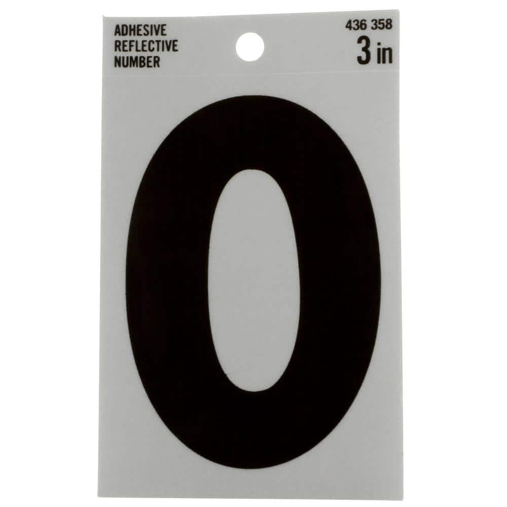 Reviews for Everbilt 3 in. Vinyl Reflective Number 0 Mailbox Sticker ...