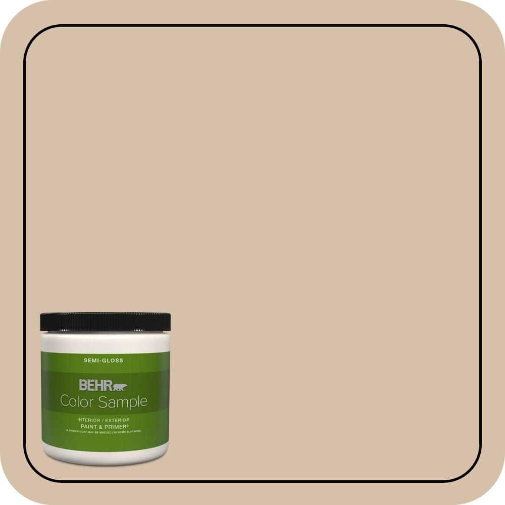 BEHR PREMIUM PLUS 8 oz. #250E-3 Wild Porcini Semi-Gloss Interior ...