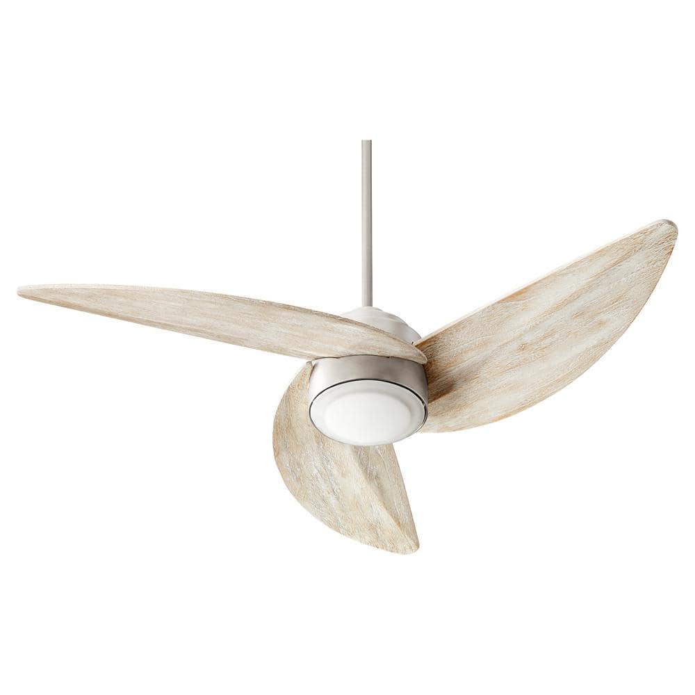 Quorum INTERNATIONAL Trinity 52 in. Indoor Satin Nickel Ceiling Fan ...