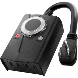 Vrbgify Indoor 24 Hour Digital Countdown Timer Outlet with 1 Grounded ...
