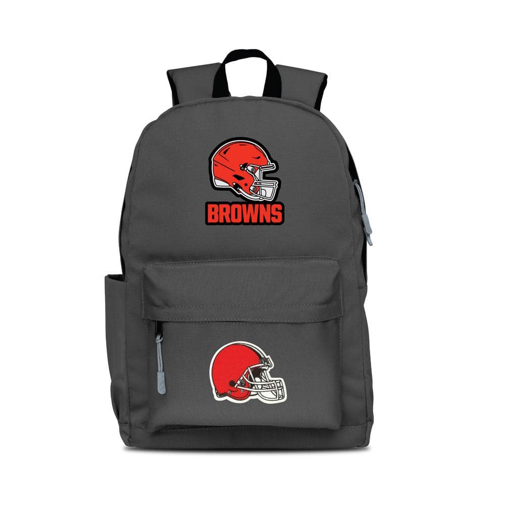 Mojo 17 in. Gray Cleveland Browns 2-Logo Campus Laptop Backpack ...