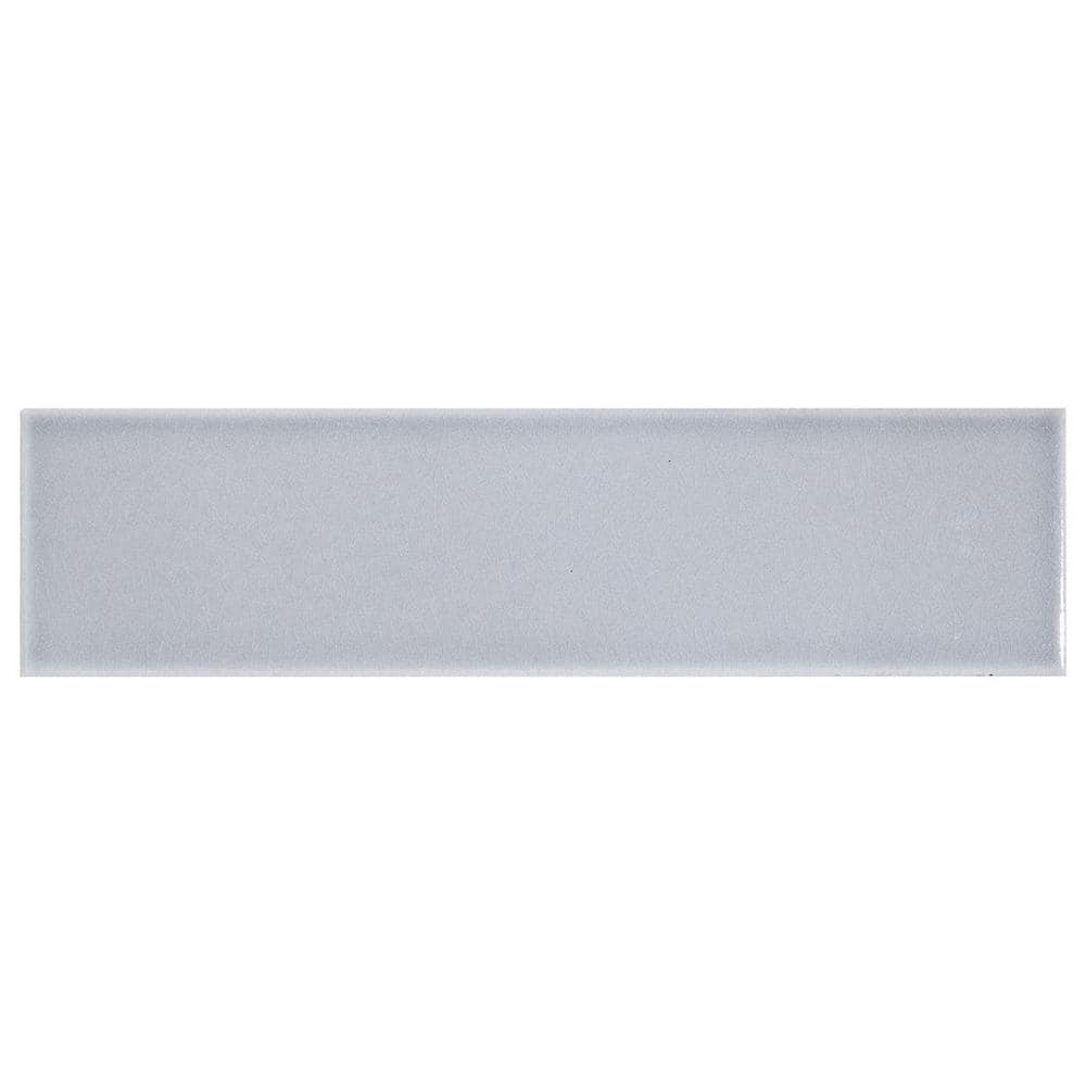Ivy Hill Tile Colorwave Gray 4.43 in. x 0.34 in. Polished Crackled ...