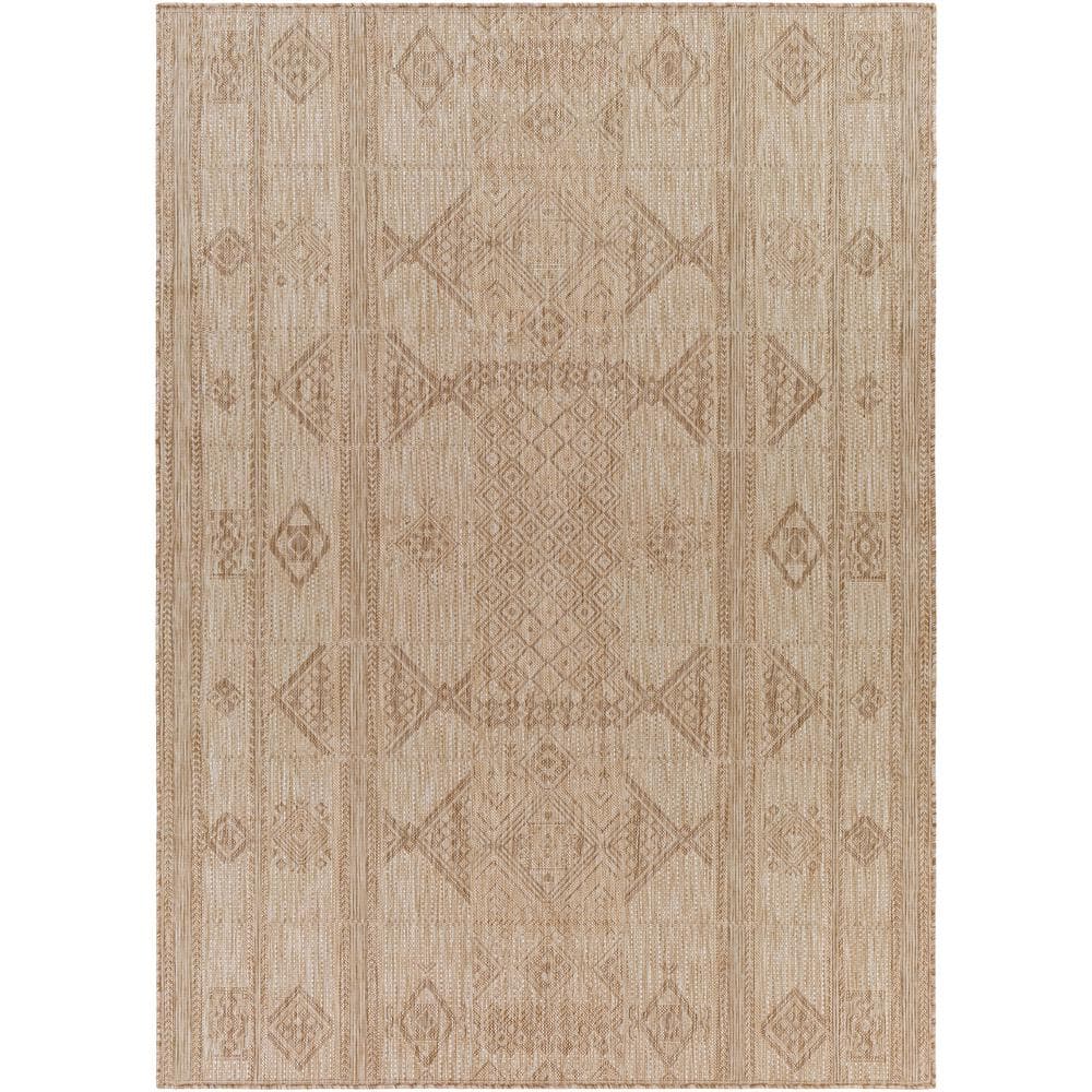 Livabliss Ansted Cream 5 ft. x 7 ft. Global Indoor/Outdoor Area Rug ...