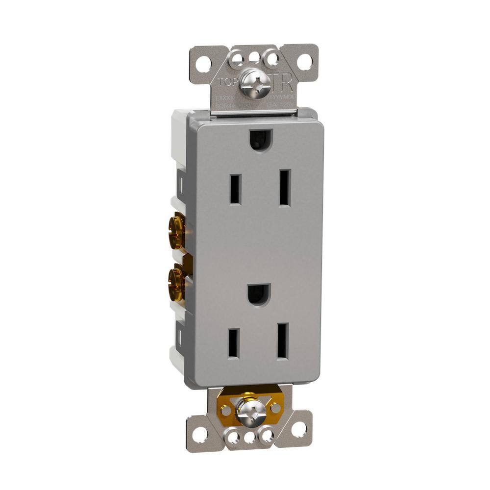 Square D X Series 15 Amp 125-Volt Tamper Resistant Indoor Duplex Outlet ...