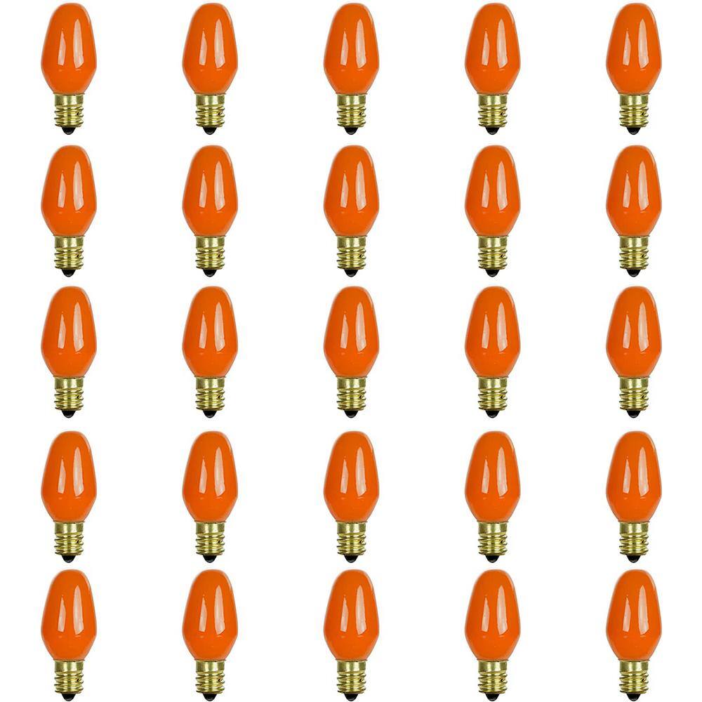 Sunlite 7-Watt C7 Small Night Light Candelabra E12 Base String Light ...