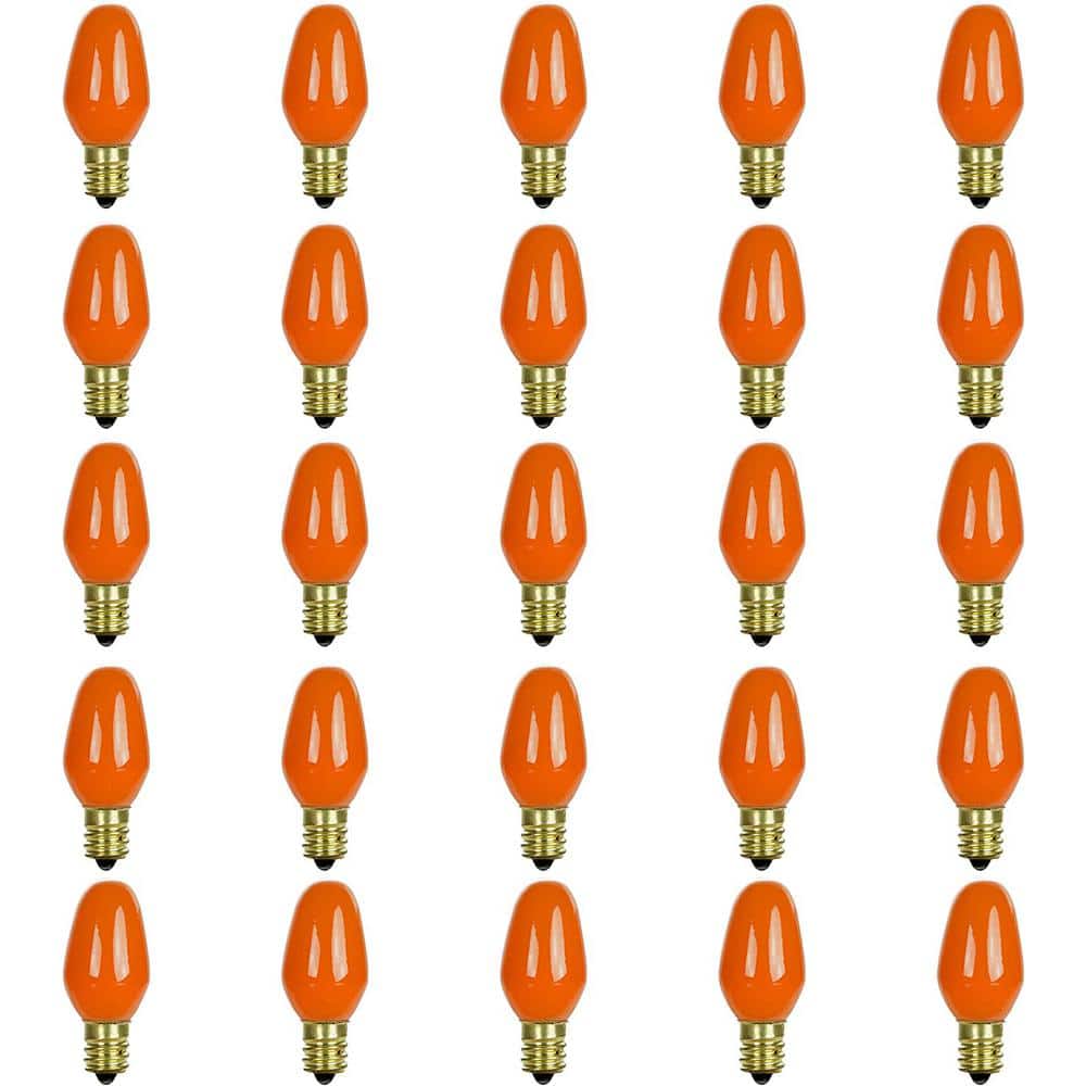 Sunlite 7-Watt C7 Small Night Light Candelabra E12 Base String Light ...