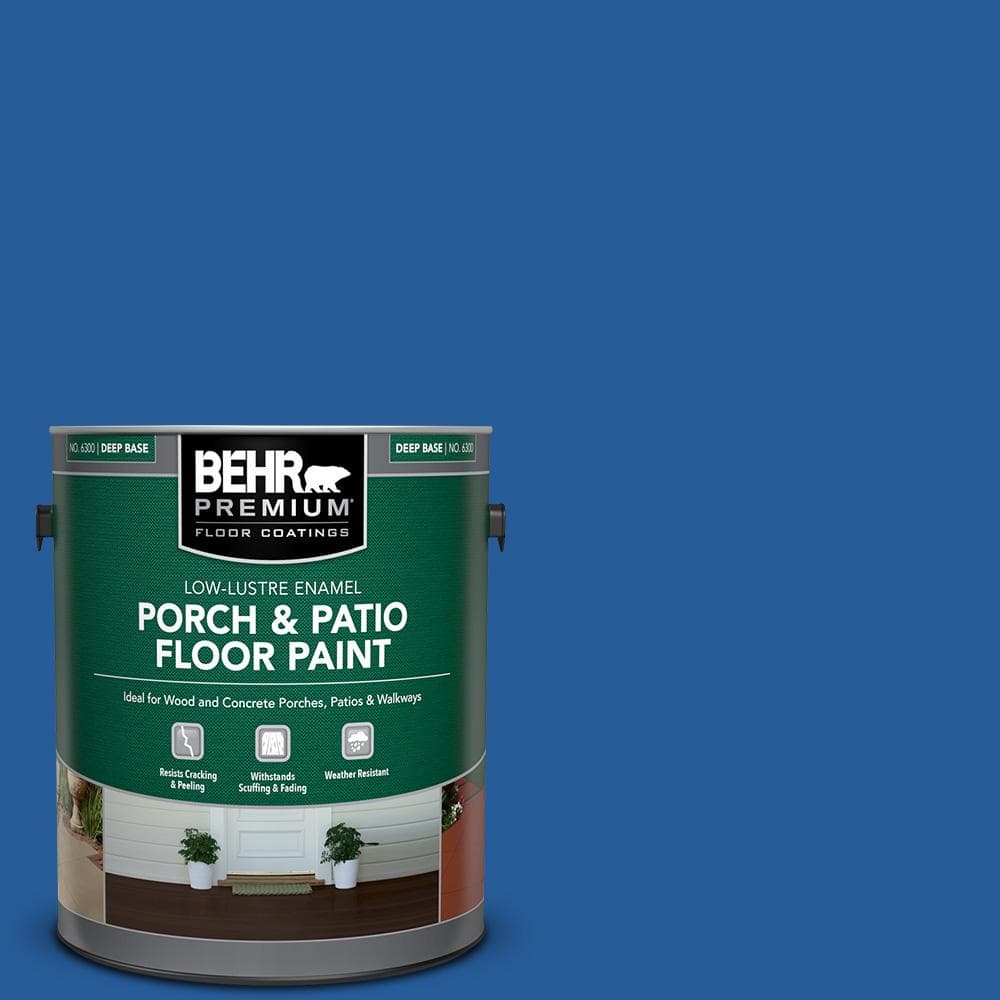 BEHR PREMIUM 1 gal. #P510-7 Beacon Blue Low-Lustre Enamel Interior ...