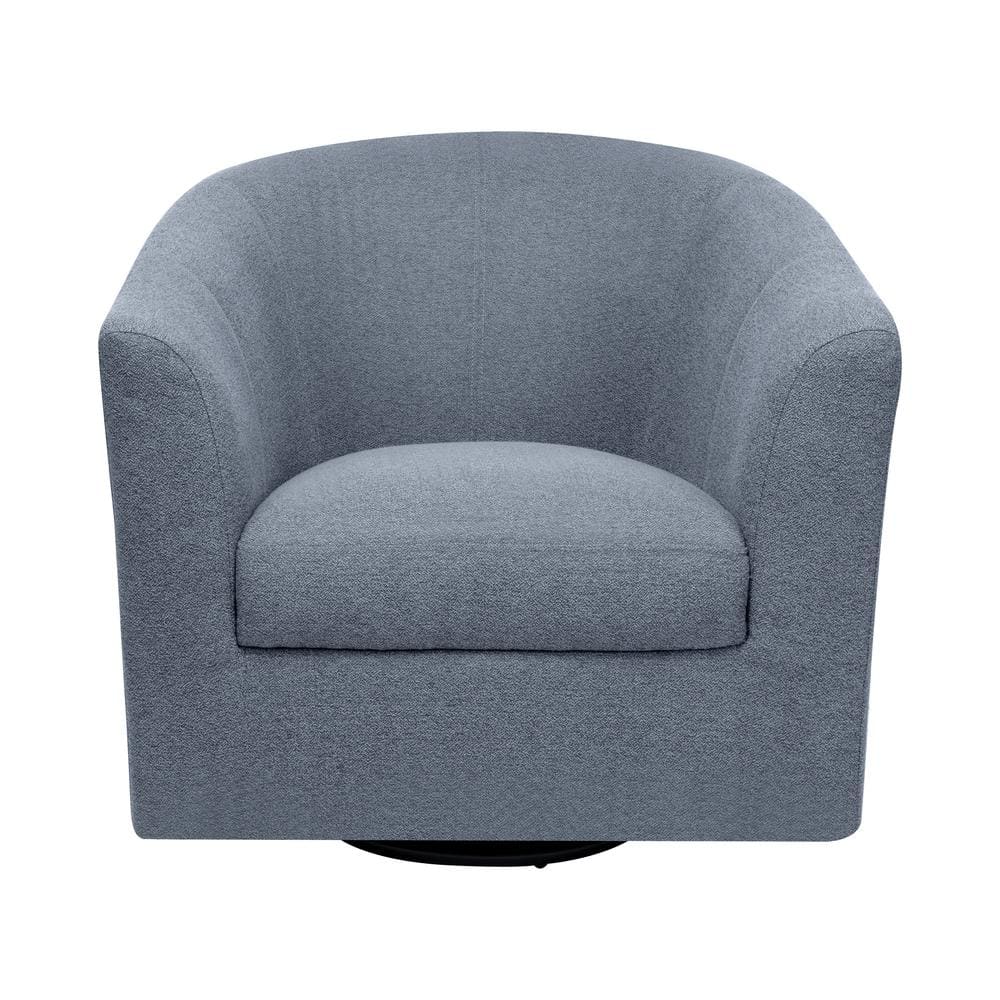 HOMESTOCK Dark Gray 360° Swivel Barrel Chairs Arm Chair 64439HD - The ...