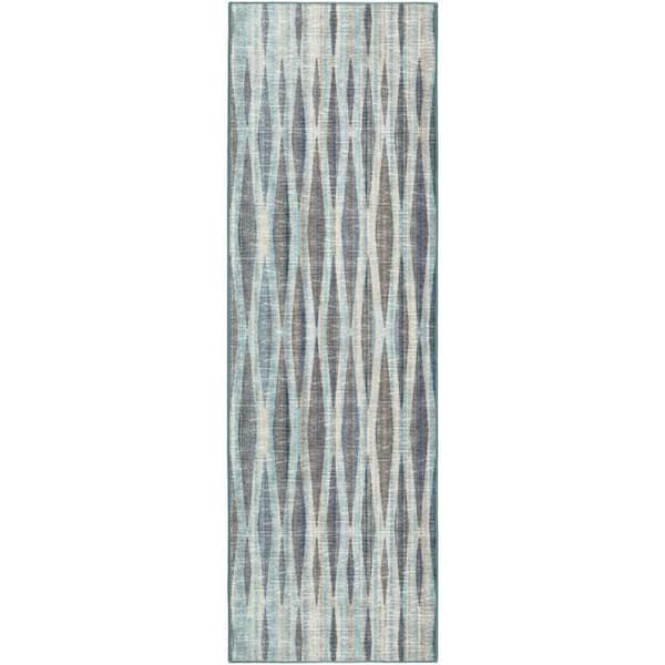 HomeRoots 3 X 8 Blue Ombre Runner Rug 2000491763 - The Home Depot