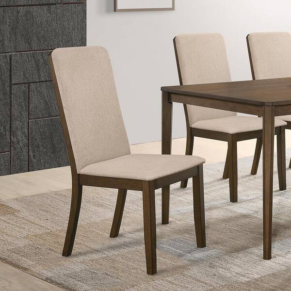 Coaster Wethersfield Latte Fabric Solid Back Side Chairs Set of 2 ...