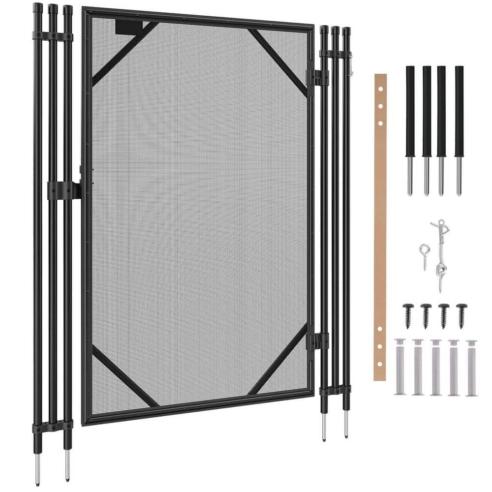 SKYSHALO Pool Fence Gate, 4 x 2.5 ft. Pool Gate for Inground Pools ...