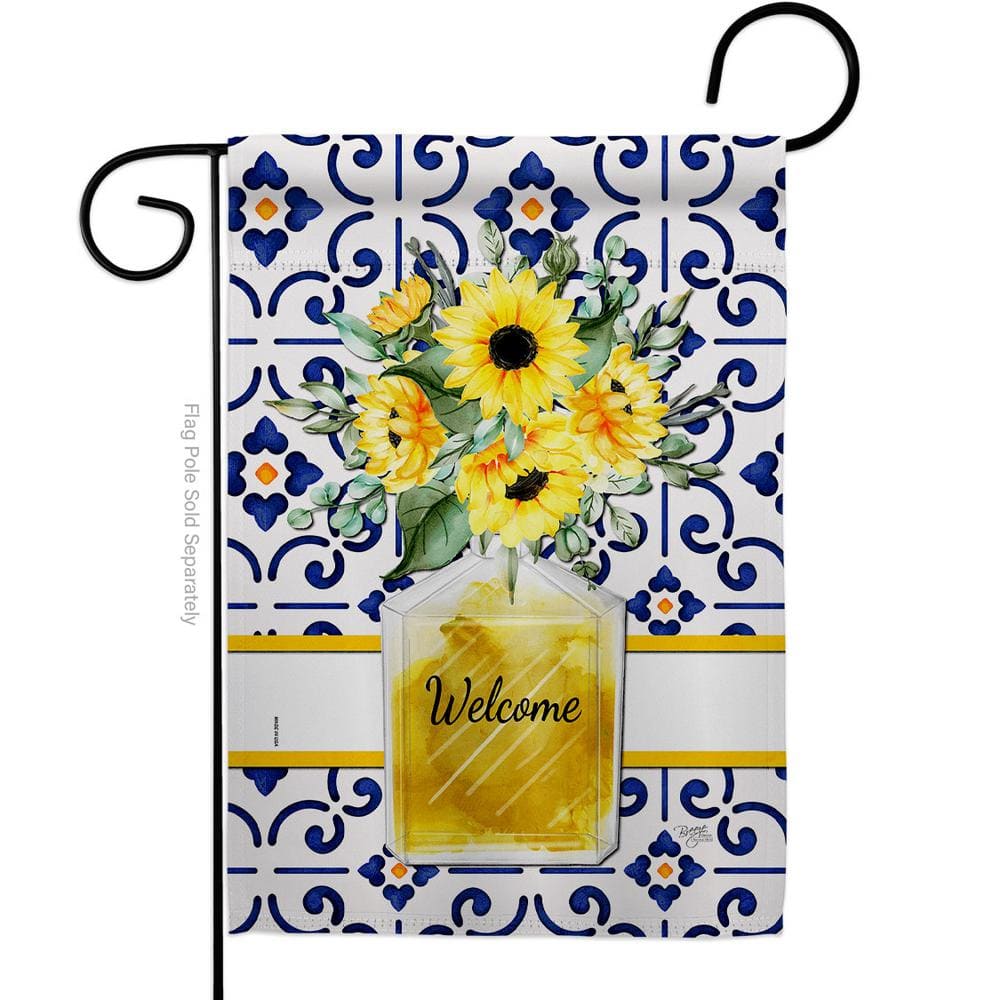 Breeze Decor 13 in. x 18.5 in. Sunflower Bouquet Garden Flag Double ...