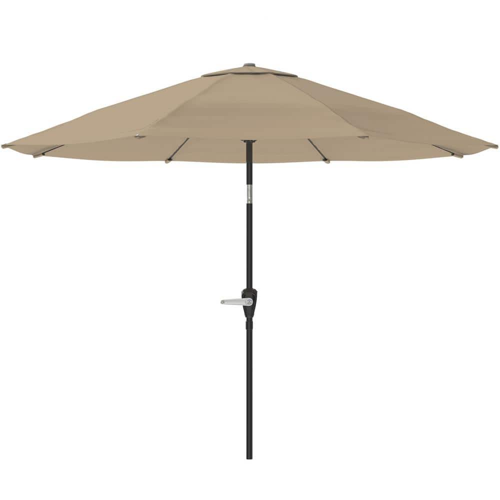 Pure Garden 10 ft. Aluminum Outdoor Market Patio Umbrella with Auto ...
