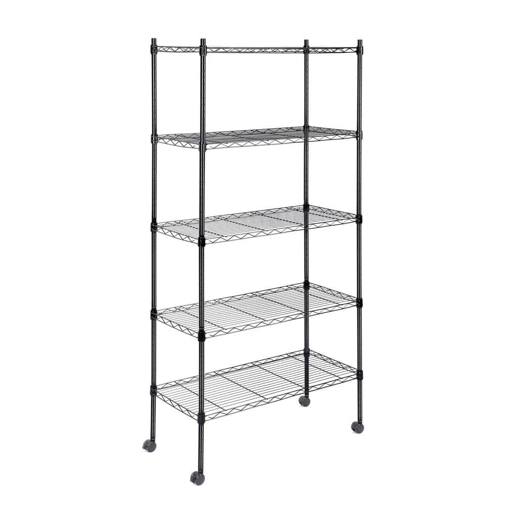 Tileon Heavy-Duty 5-Tier Shelving Units Adjustable, Wire Shelf with 800 ...