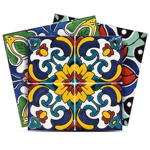 MI ALMA Multi-Color 55 6 in. x 6 in. Vinyl Peel and Stick Tile (24 ...