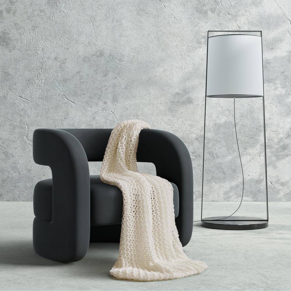 Leon Ivory Acrylic Throw Blanket 2165002THROW - The Home Depot