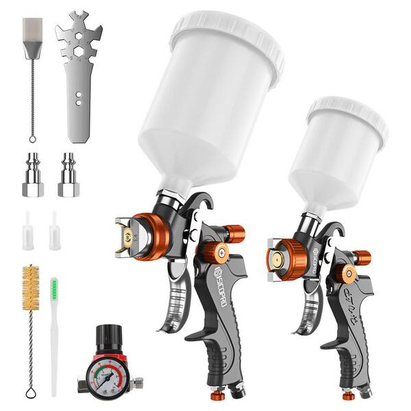 HVLP Air Spray Gun Kit with 1.4 mm Nozzle for Automotive and Household ...
