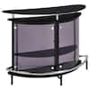 Coaster Acrylic Front Black Chrome and Smoke Bar Unit 101065 - The Home ...