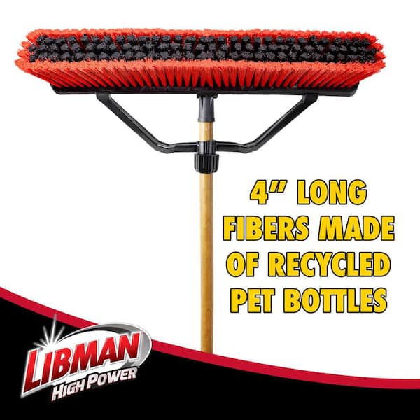 Libman 24 in. High Power Multi-Surface Industrial Grade Push Broom with Handle 1292 - The Home Depot