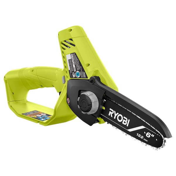 RYOBI 12V 6 in. Cordless Battery Compact Pruning Mini Chainsaw TVCW01 ...
