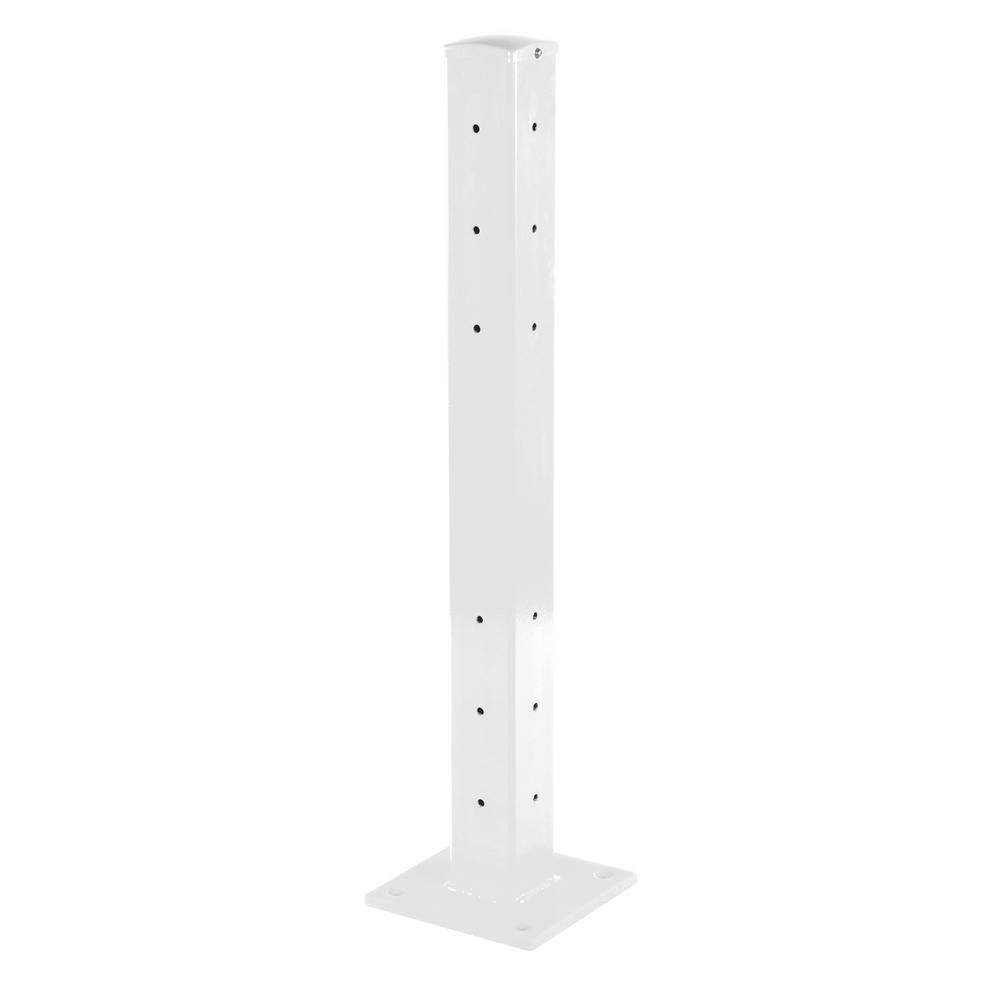 Vestil White Rigid Tube Post Bolt-On Style Guardrail GR-F3R-BO-TP42-WT ...