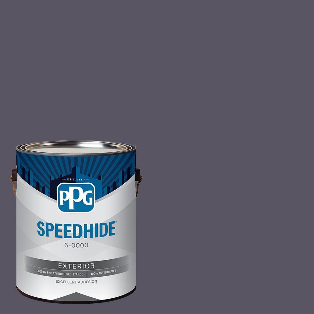 SPEEDHIDE 1 gal. PPG13-17 Purple Parlor Flat Exterior Paint PPG13-17SX ...