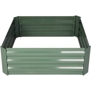 48 in. x 36 in. x 12 in. Galvanized Steel Raised Garden Bed, Anti-Rust ...