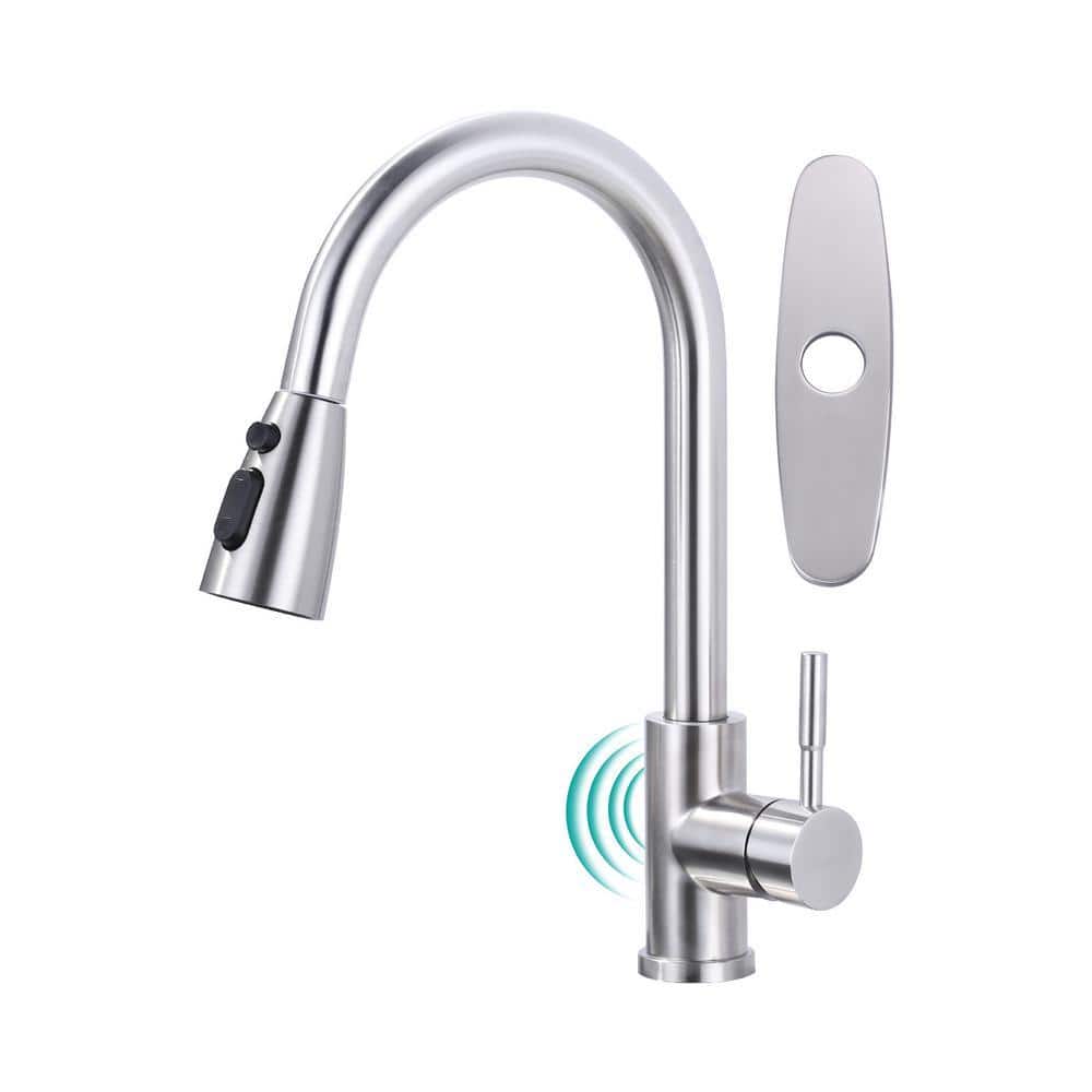 ALEASHA Touchless Single Handle Pull Down Sprayer Kitchen Faucet with ...